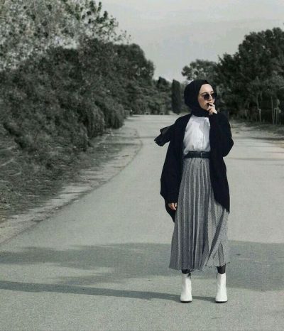 How To Style Hijab Looks With Your Favorite Ankle Boots - Hijab-style.com