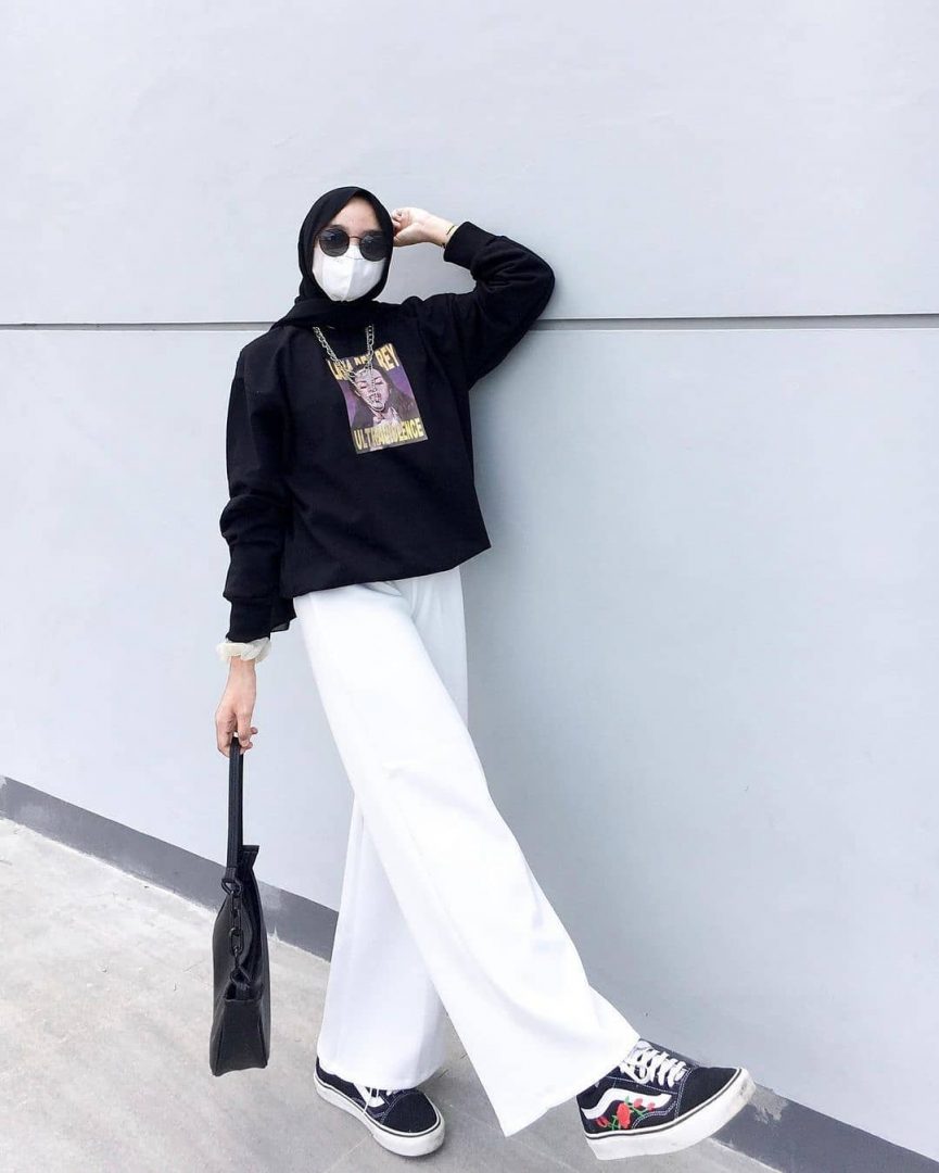 How to Style Hijab Outfit With Mask Trend - Hijab-style.com